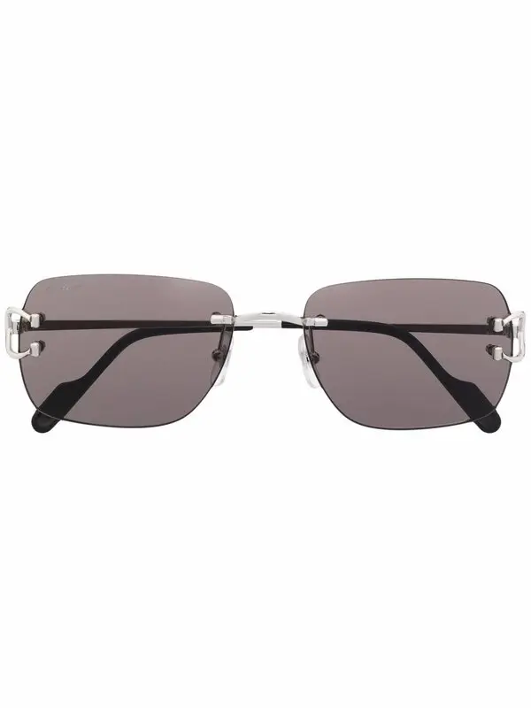 CARTIER Square-frame Sunglasses - Silver