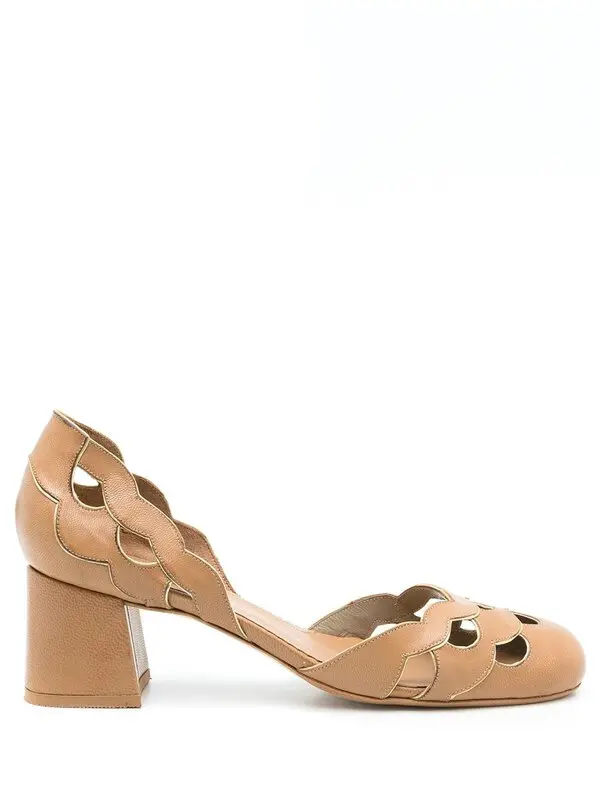 STUDIO CHOFAKIAN Circus Leather Pumps - Brown