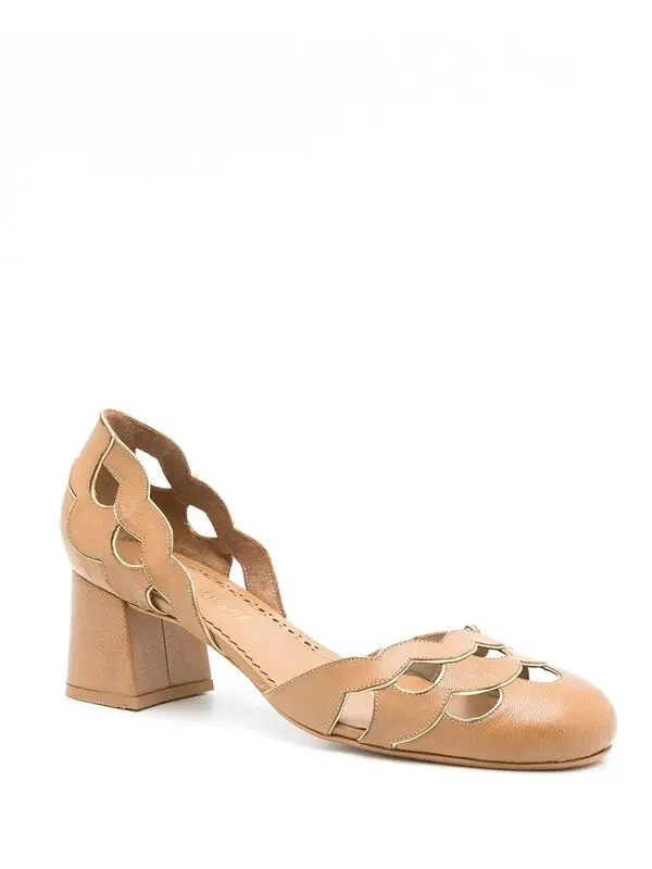 STUDIO CHOFAKIAN Circus Leather Pumps - Brown