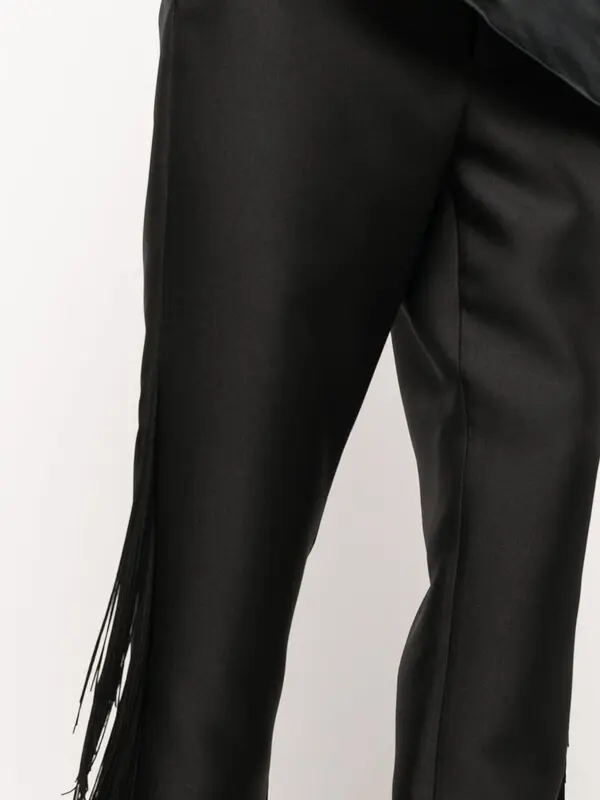 Comme Des Garçons Fringed Straight-leg Trousers