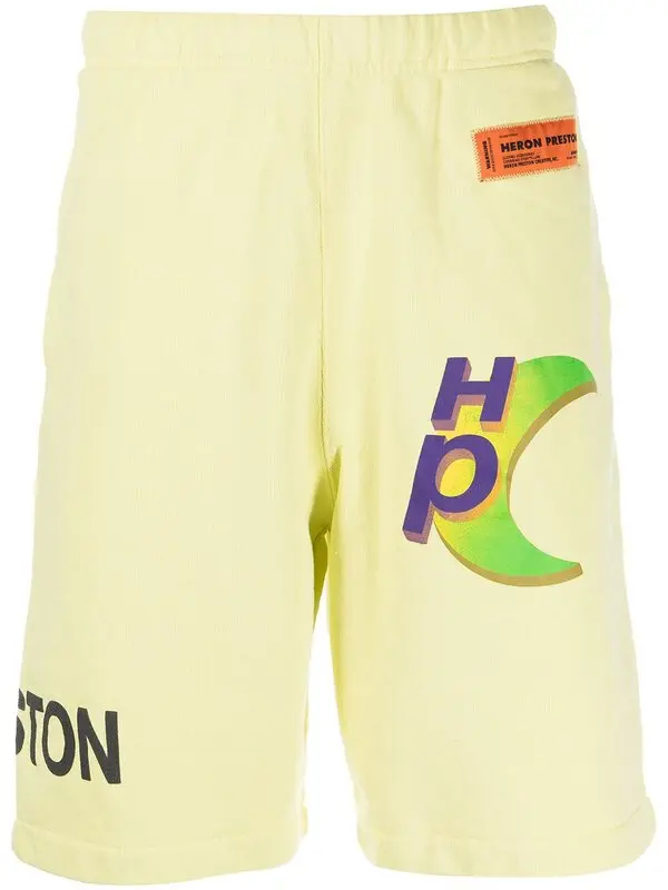 Heron Preston Logo-print Track Shorts - Yellow