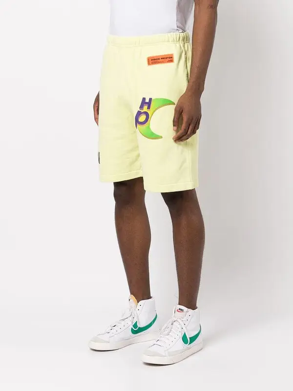 Heron Preston Logo-print Track Shorts - Yellow