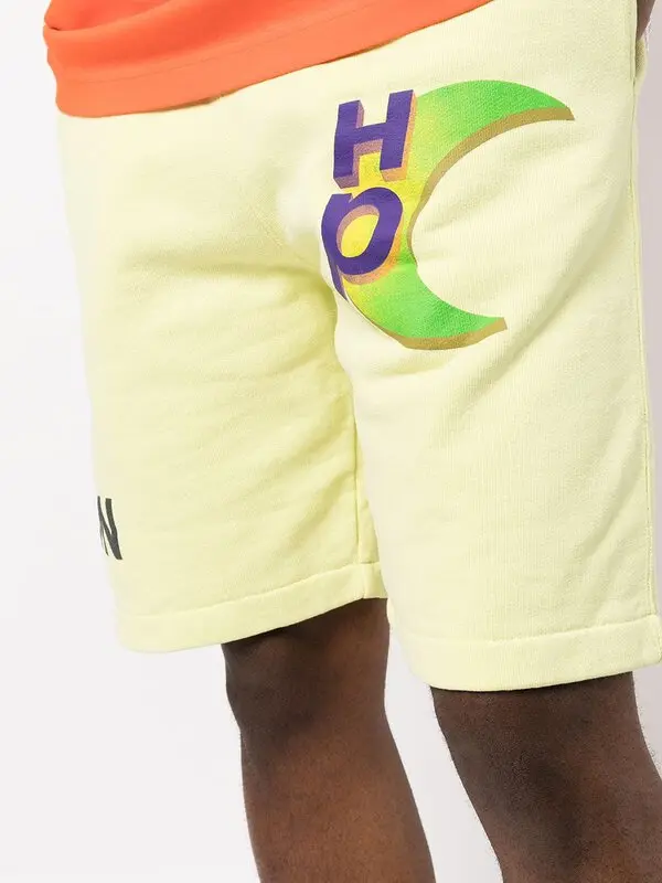 Heron Preston Logo-print Track Shorts - Yellow