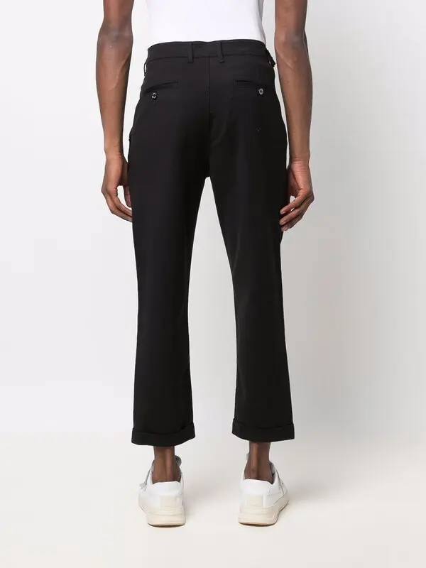 Neil Barrett Logo-patch Cropped Kick-flare Trousers