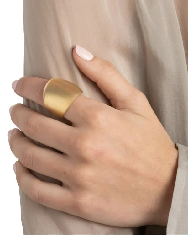 Alexis Bittar Lucite Block Ring - Gold