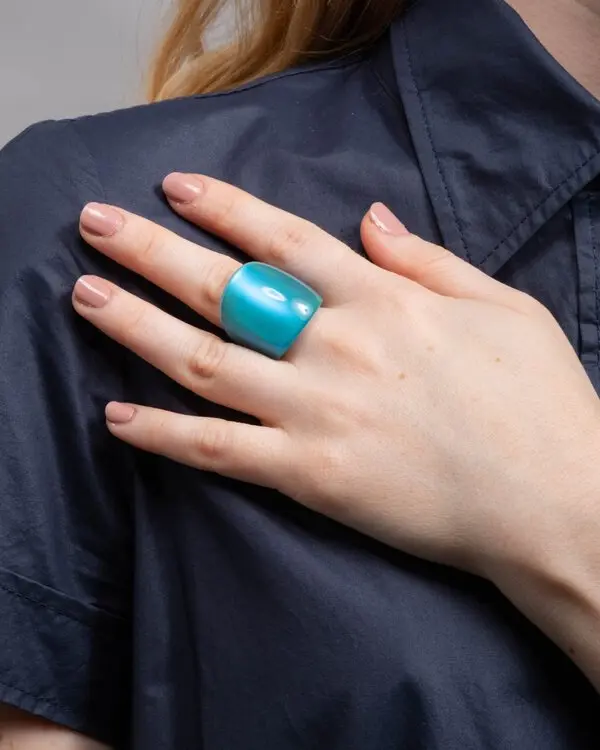 Alexis Bittar Lucite Block Ring - Mediterranean Opal