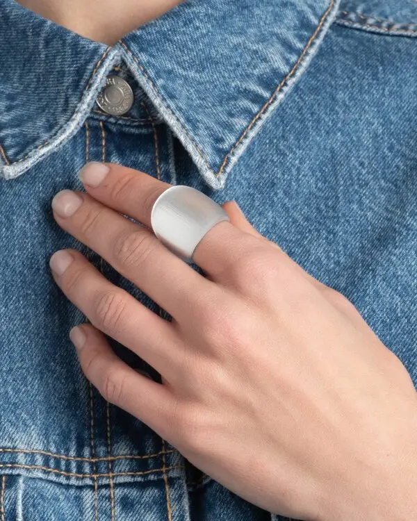 Alexis Bittar Lucite Block Ring - Silver
