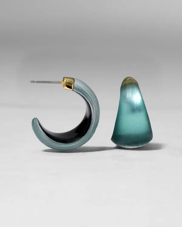 Alexis Bittar Lucite Huggie Hoop Earring - Dark Teal