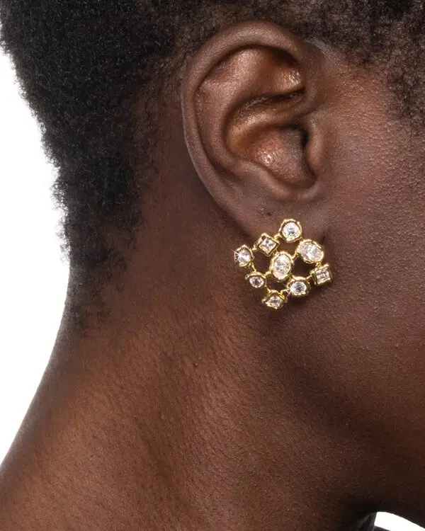 Alexis Bittar Asterales Square Stud Earrings