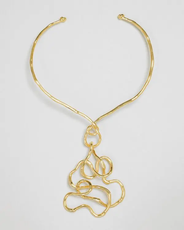 Alexis Bittar Twisted Statement Collar Necklace - Gold