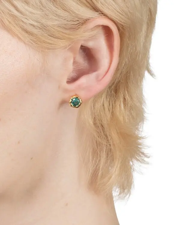 Alexis Bittar Asterales Molten Bezel Stud Earrings - Gold