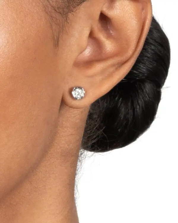 Alexis Bittar Asterales Molten Bezel Stud Earrings - Silver