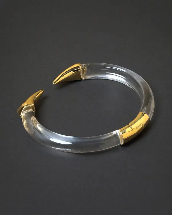 Alexis Bittar Mirrored Pyramid Lucite Bracelet - Clear