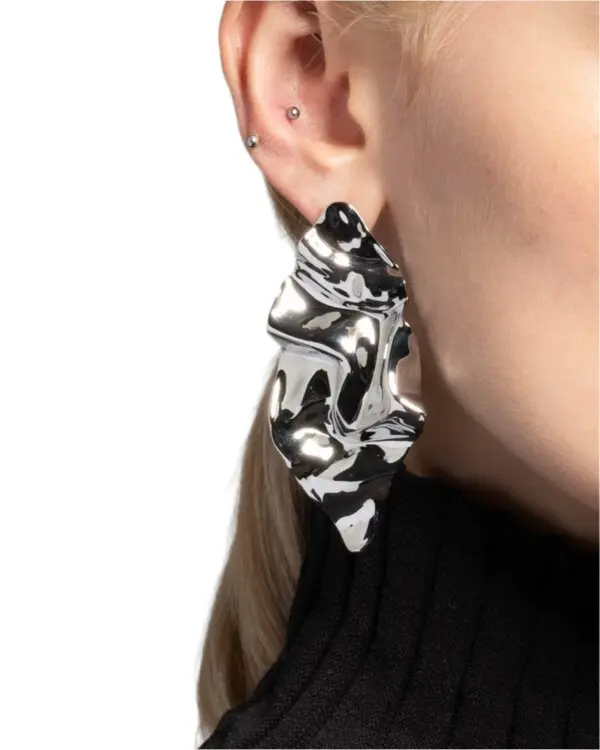 Alexis Bittar Crumpled Post Earrings - Silver