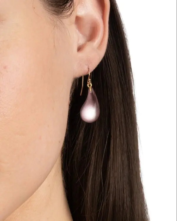 Alexis Bittar Lucite Dewdrop Dangle Earrings - Dusty Rose