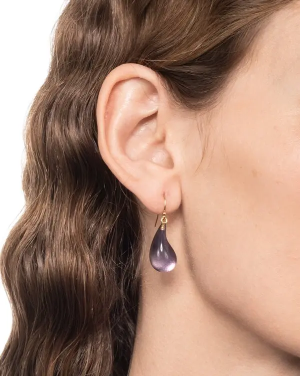 Alexis Bittar Lucite Dewdrop Dangle Earrings - Fig