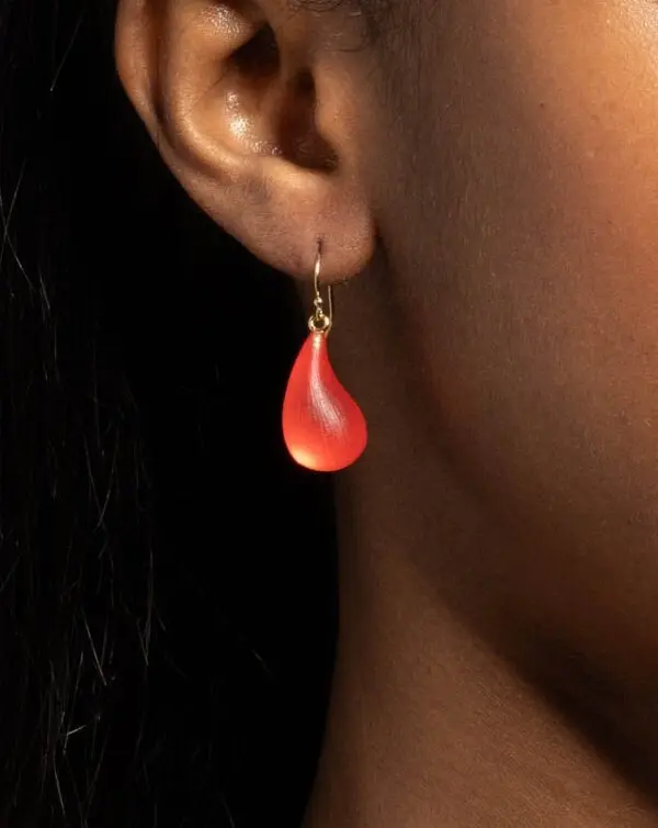 Alexis Bittar Lucite Dewdrop Dangle Earrings - Lipstick Red