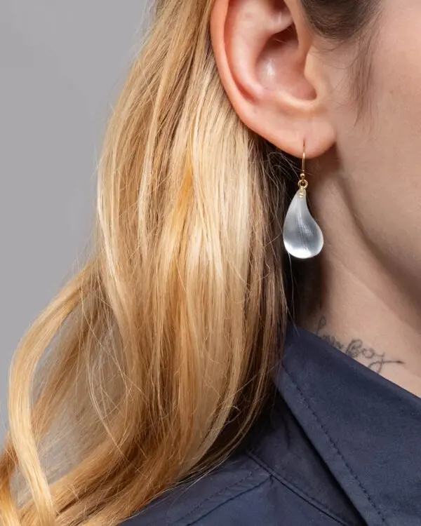 Alexis Bittar Lucite Dewdrop Dangle Earrings - Silver