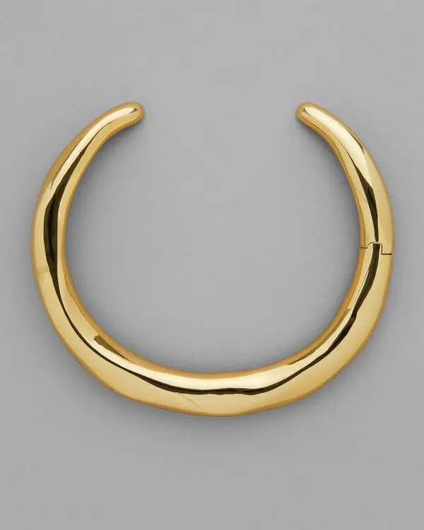 Alexis Bittar Metal Hinged Collar Necklace - Gold