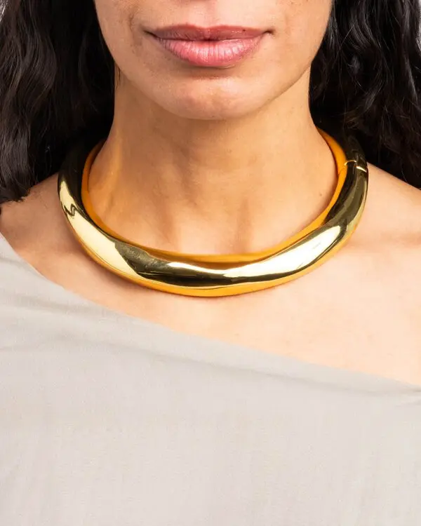 Alexis Bittar Metal Hinged Collar Necklace - Gold