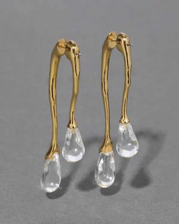 Alexis Bittar Lucite Front Back Double Drop Earring - Clear