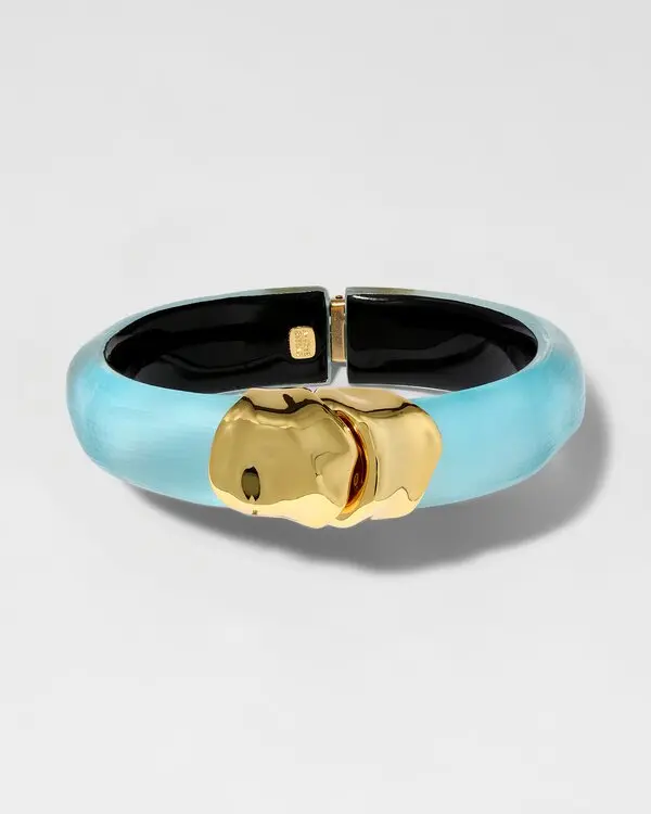Alexis Bittar Molten Lucite Hinge Bracelet - Gold
