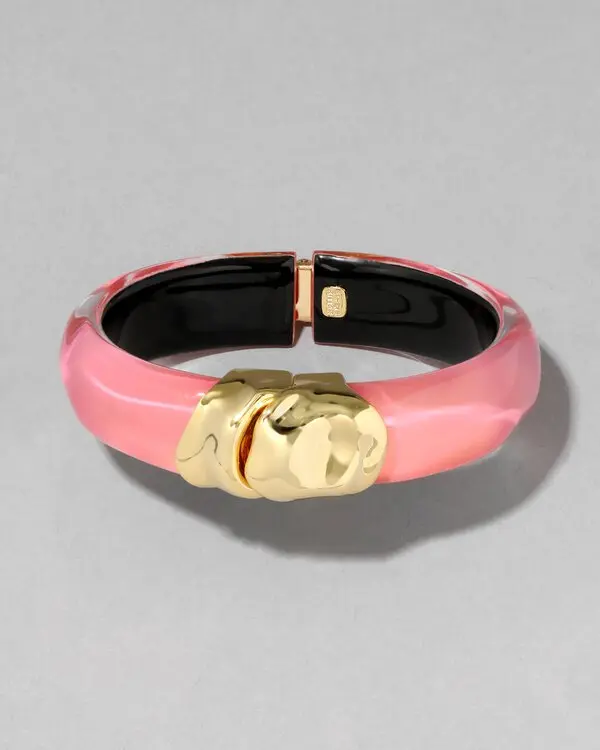 Alexis Bittar Molten Lucite Hinge Bracelet - Gold