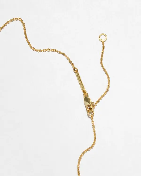 Alexis Bittar Capped Crescent Lucite Pendant Necklace