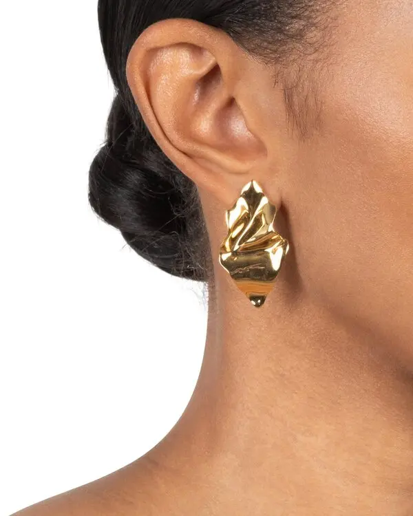Alexis Bittar Crumpled Post Earrings - Gold