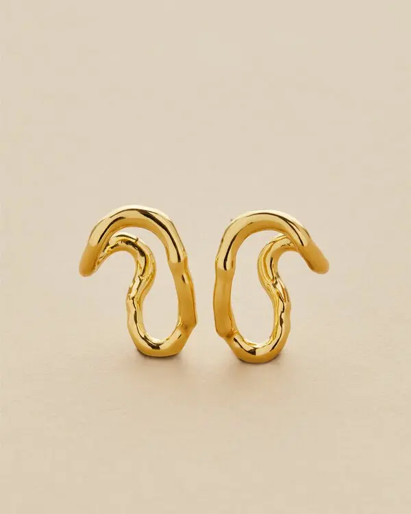 Alexis Bittar Twisted Wrap Around Stud Earrings - Gold