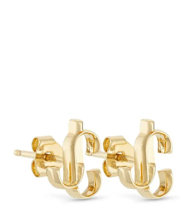 JIMMY CHOO Jc Logo Stud Earrings - Gold