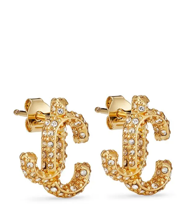 JIMMY CHOO Crystal-embellished Jc Stud Earrings