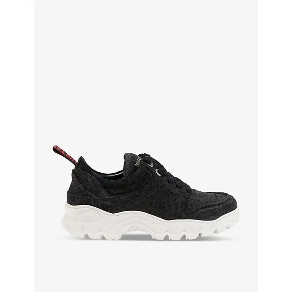 Zadig&Voltaire Blaze Leopard-print Leather Trainers