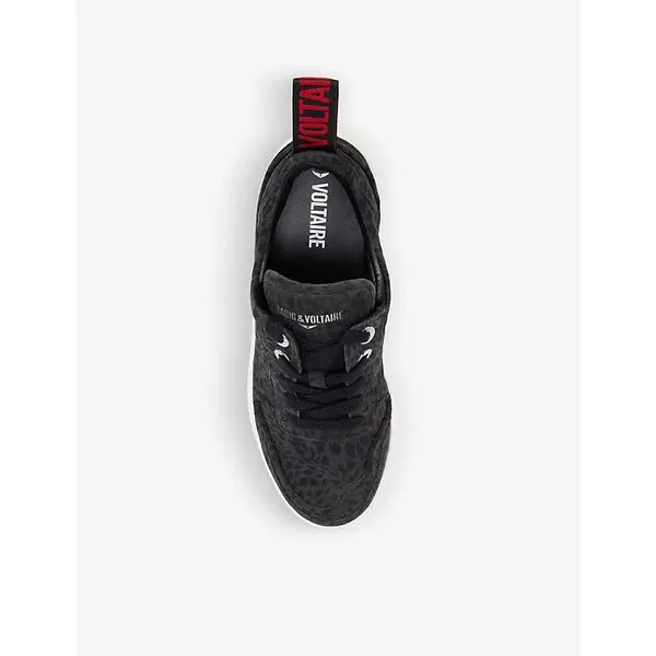 Zadig&Voltaire Blaze Leopard-print Leather Trainers