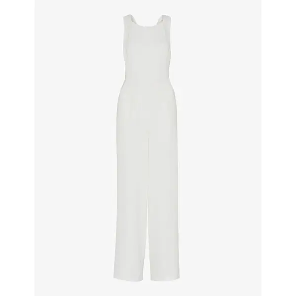 Whistles Thelma Wide-leg Woven Wedding Jumpsuit - Cream