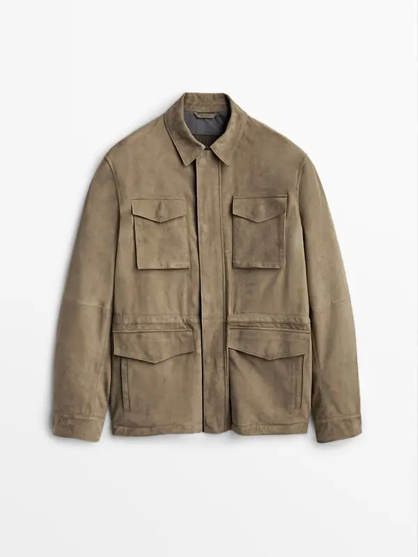 safari jacket mens massimo dutti green jacket