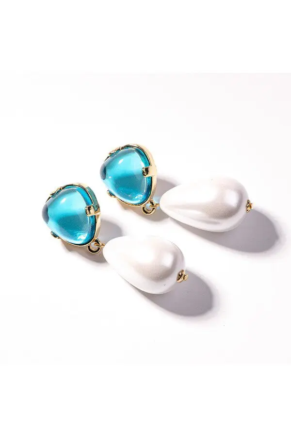 KENNETH JAY LANE Top And Pearl Drop Earrings