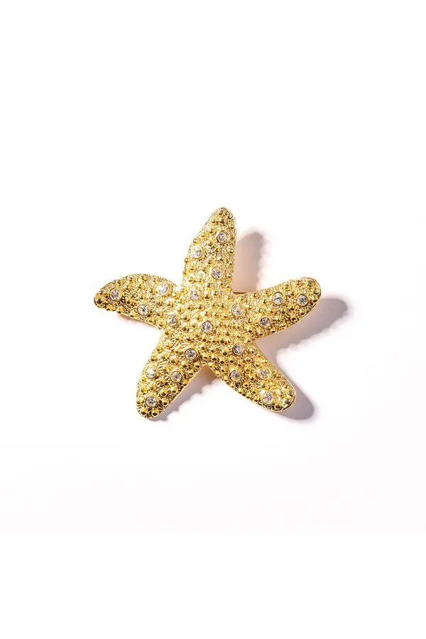 KENNETH JAY LANE Tone Starfish Pin - Gold