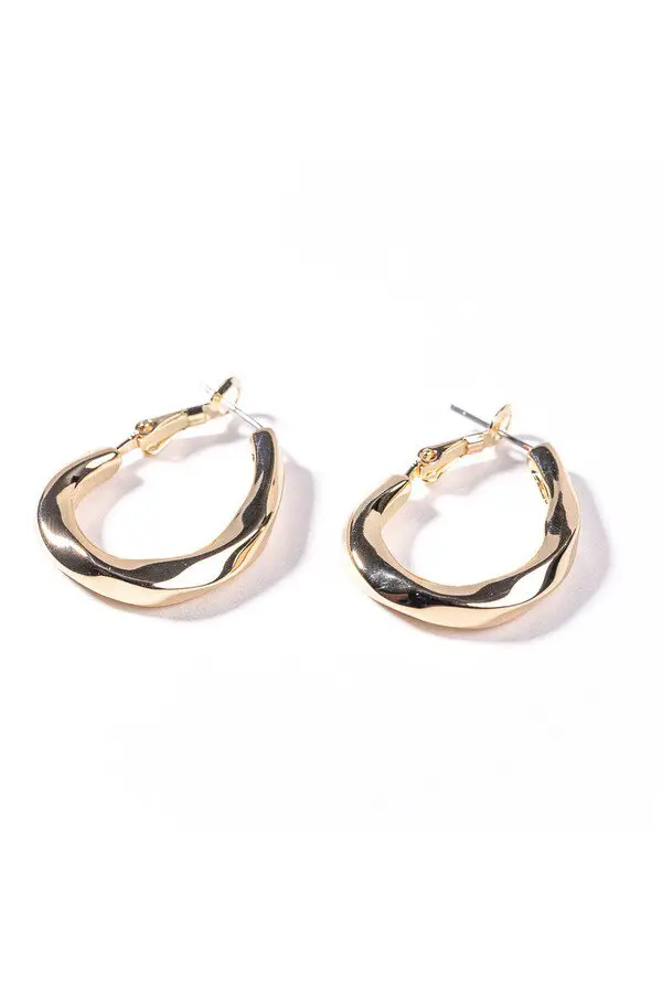 KENNETH JAY LANE Twist Hoop Earrings