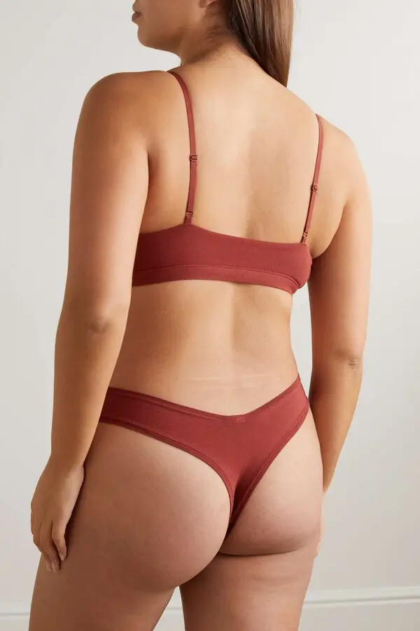 SKIMS Scoop Stretch-cotton Jersey Bralette