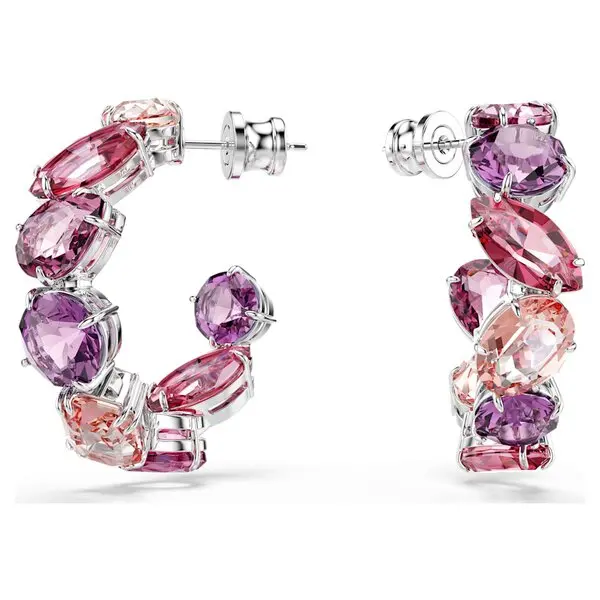 SWAROVSKI Gema Hoop Earrings - Pink