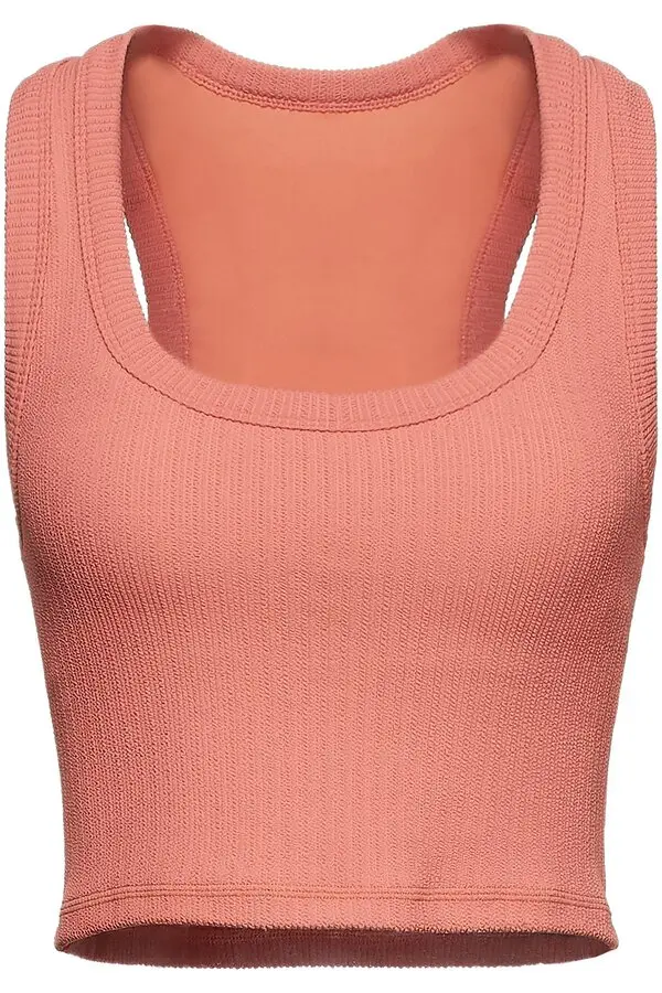 The Upside Leandra Cropped Stretchjacquard Top - Antique Rose