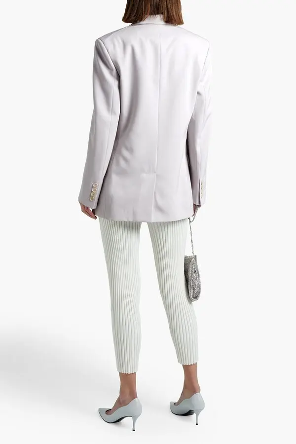 Stella McCartney Aya Satin-trimmed Wool-twill Blazer