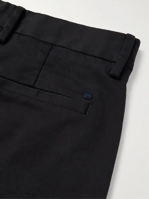 Nn07 Theo Slim-fit Organic Cotton-blend Chinos - Black