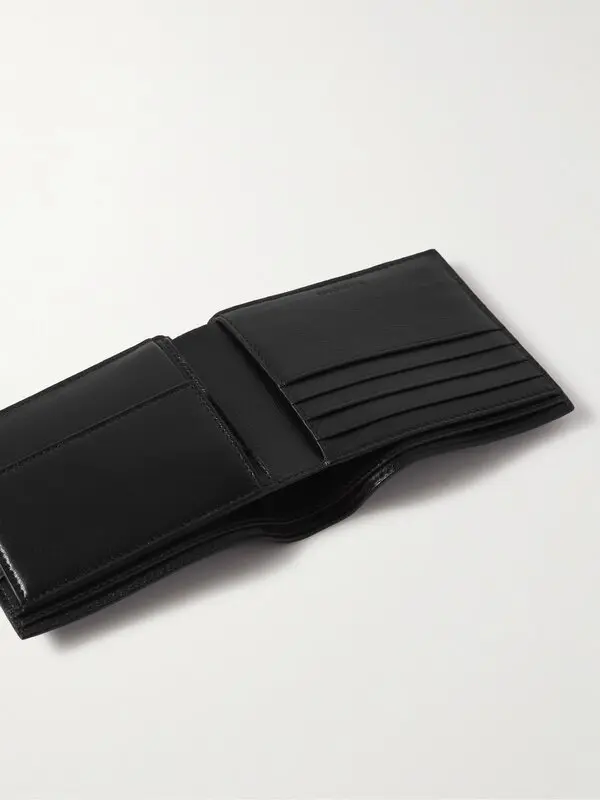 Balenciaga Logo-print Croc-effect Leather Billfold Wallet