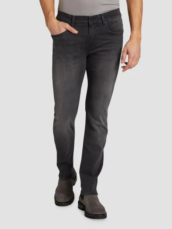 7 For All Mankind Slimmy Cotton-blend Tapered Jeans