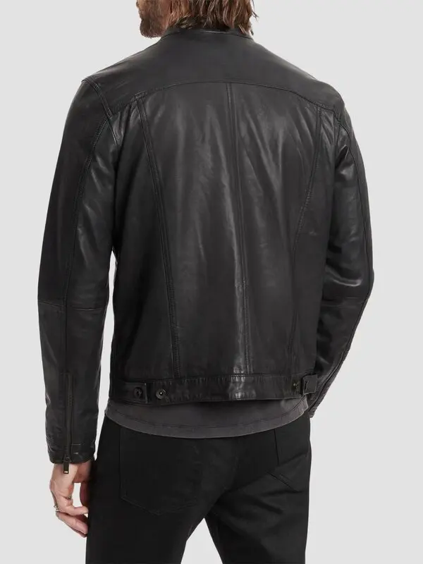 John Varvatos Star U. S.a. Zip-front Leather Jacket