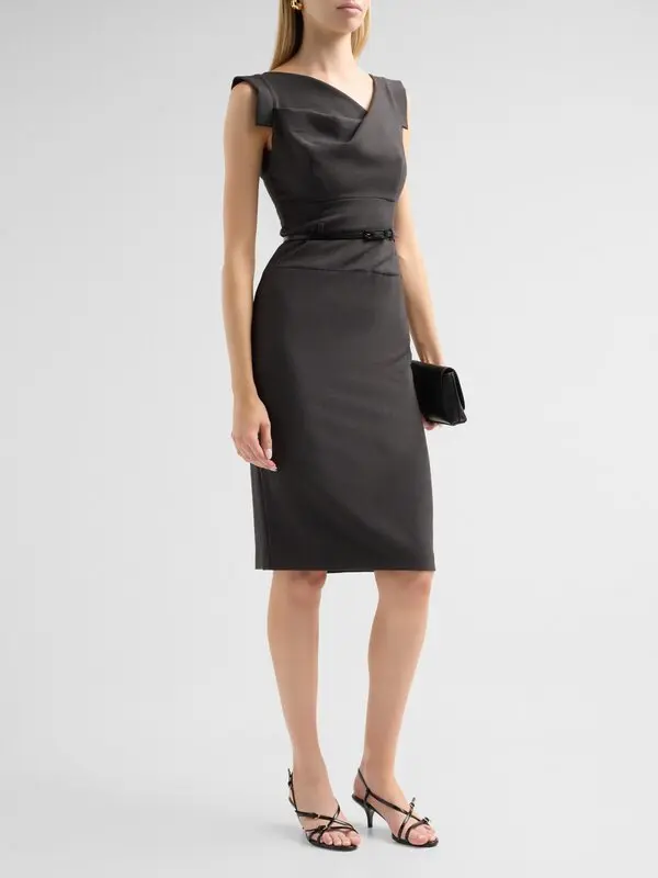 Black Halo Jackie O Sheath Dress - Charcoal