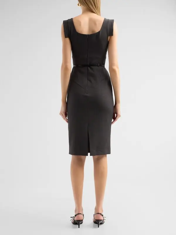 Black Halo Jackie O Sheath Dress - Charcoal