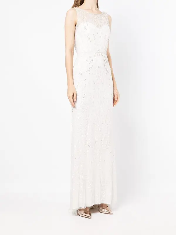 Jenny Packham Crystal-embellished Embroidered Gown